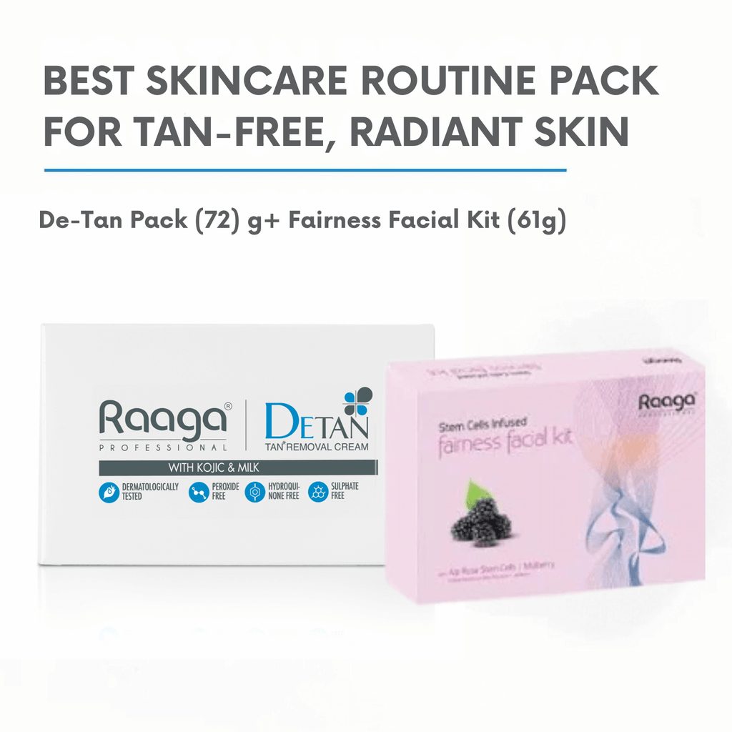 Raaga Professional Skin Brightening Combo: Kojic and Milk De-Tan Pack